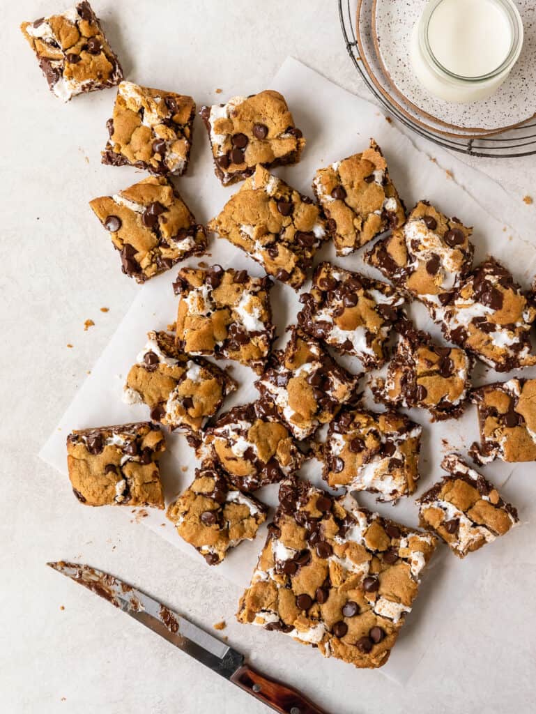s'mores tahini cookie bars - Olives + Thyme - Spring and Summer