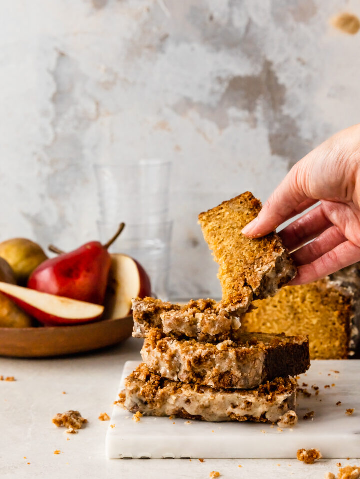 cardamom pear loaf cake - Olives + Thyme