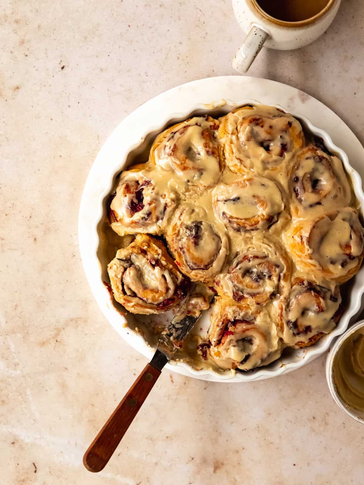 creamy cranberry sweet rolls - Olives + Thyme