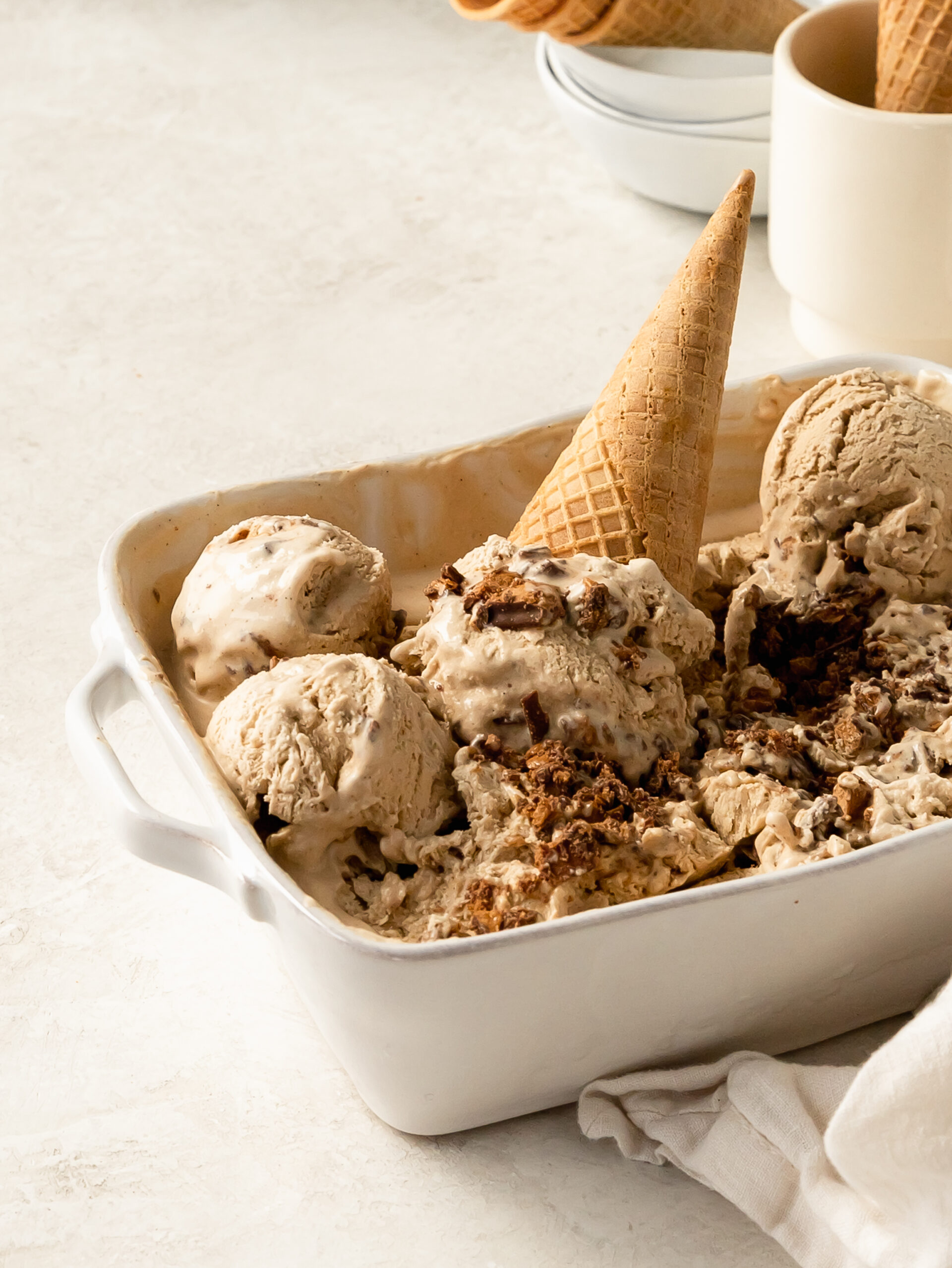 guinness toffee ice cream (no churn) - Olives + Thyme