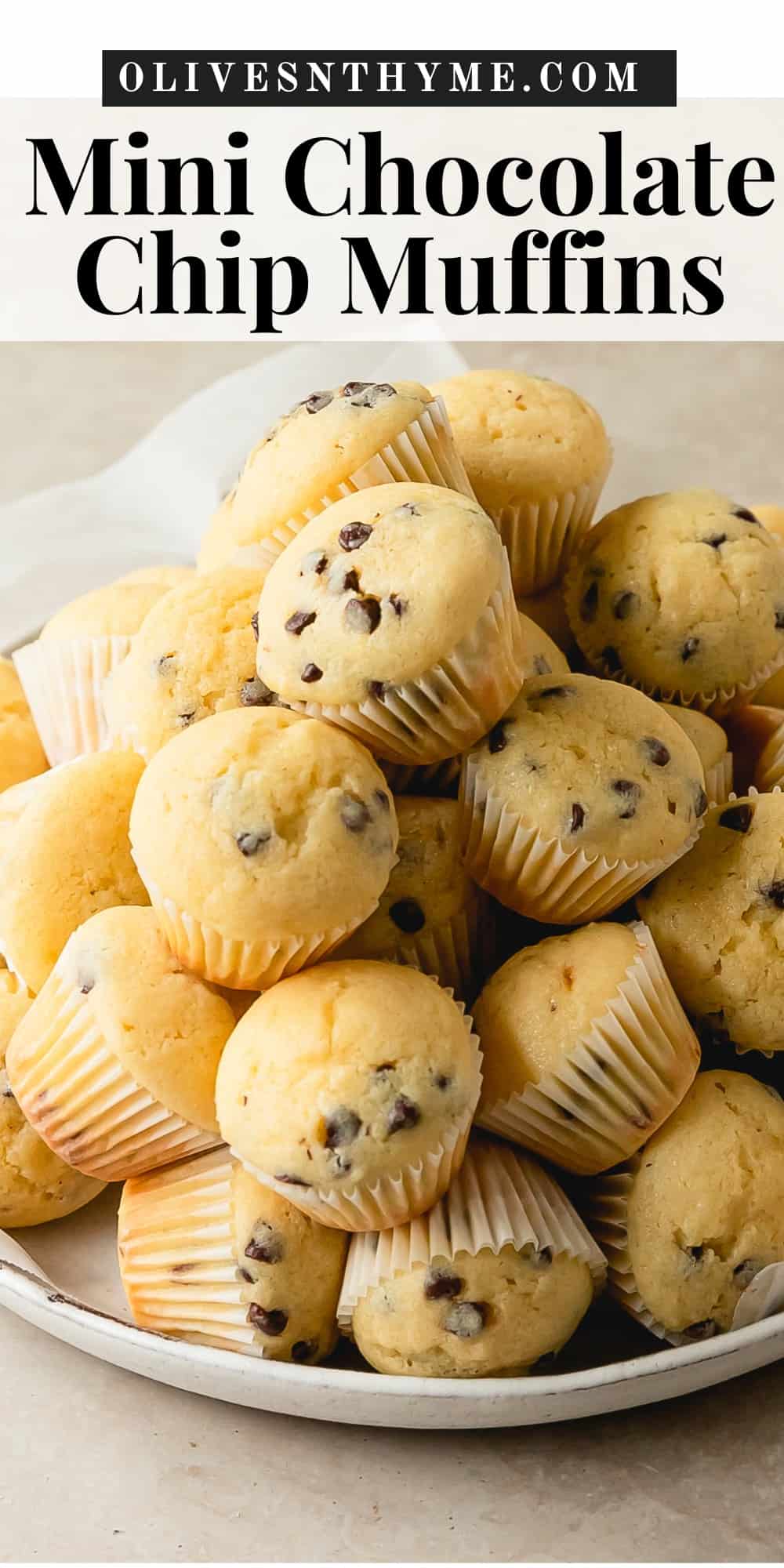Mini Chocolate Chip Muffins (Mini Bites Copycat Recipe) - Olives + Thyme