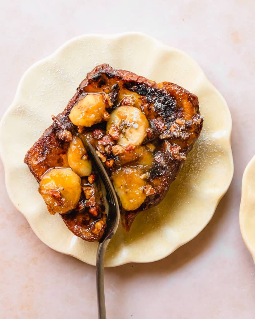 Banana French Toast with Caramelized Banana Topping - Olives + Thyme