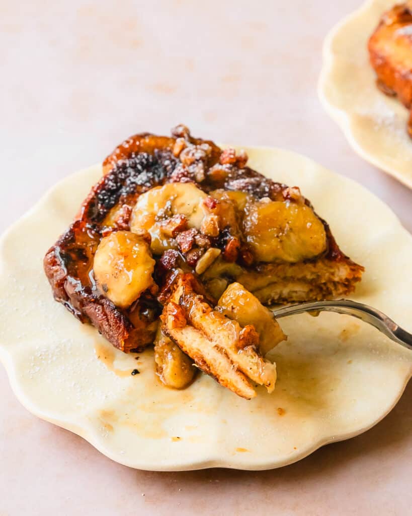 Banana French Toast with Caramelized Banana Topping - Olives + Thyme