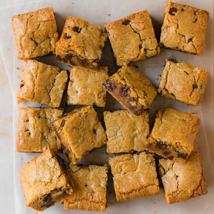 Brown Butter Blondies (Best Chocolate Chip Blondies) - Olives + Thyme