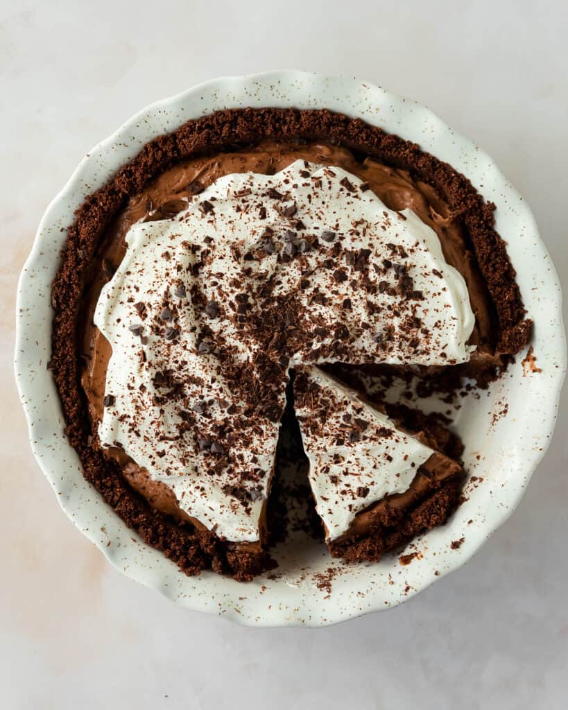 Chocolate Pudding Pie (Jello Pudding Pie) - Olives + Thyme