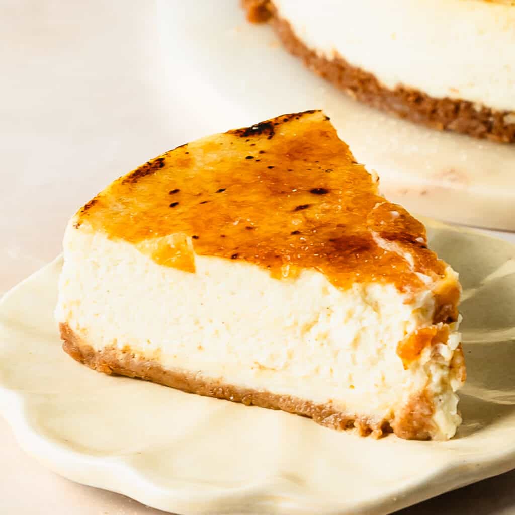 Creme Brulee Cheesecake (Easy and Creamy) - Olives + Thyme