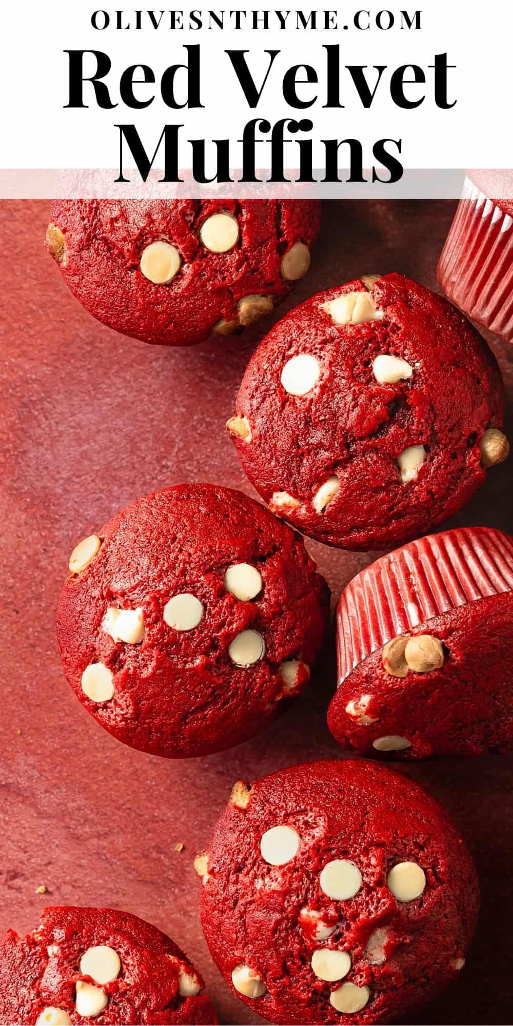 Red Velvet Muffins (Soft and Fluffy) - Olives + Thyme