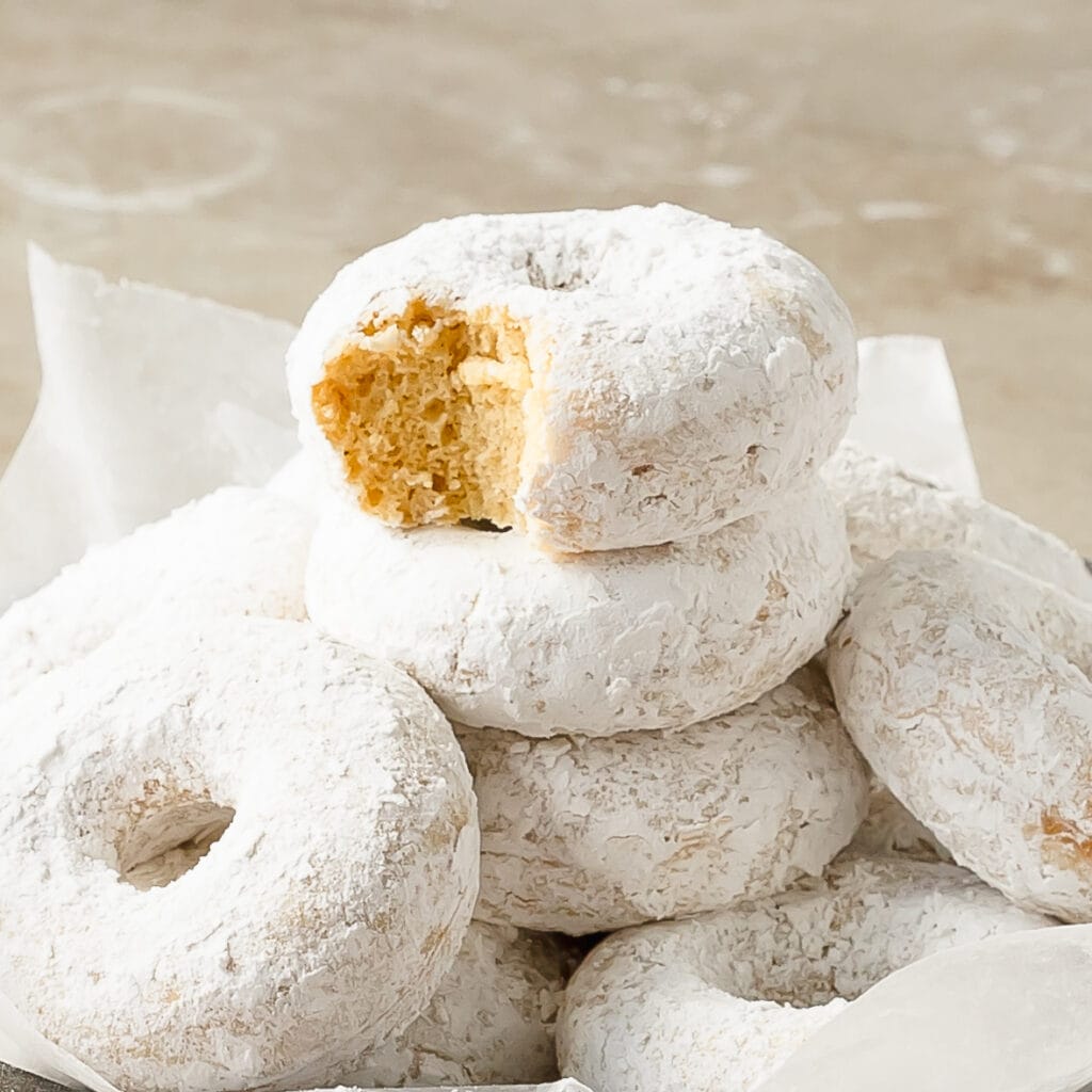 Powdered Sugar Donuts (Soft and Fluffy) - Olives + Thyme