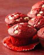 Red Velvet Muffins (Soft and Fluffy) - Olives + Thyme