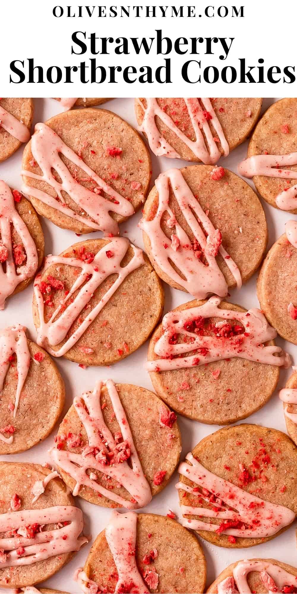 Strawberry Shortbread Cookies - Olives + Thyme