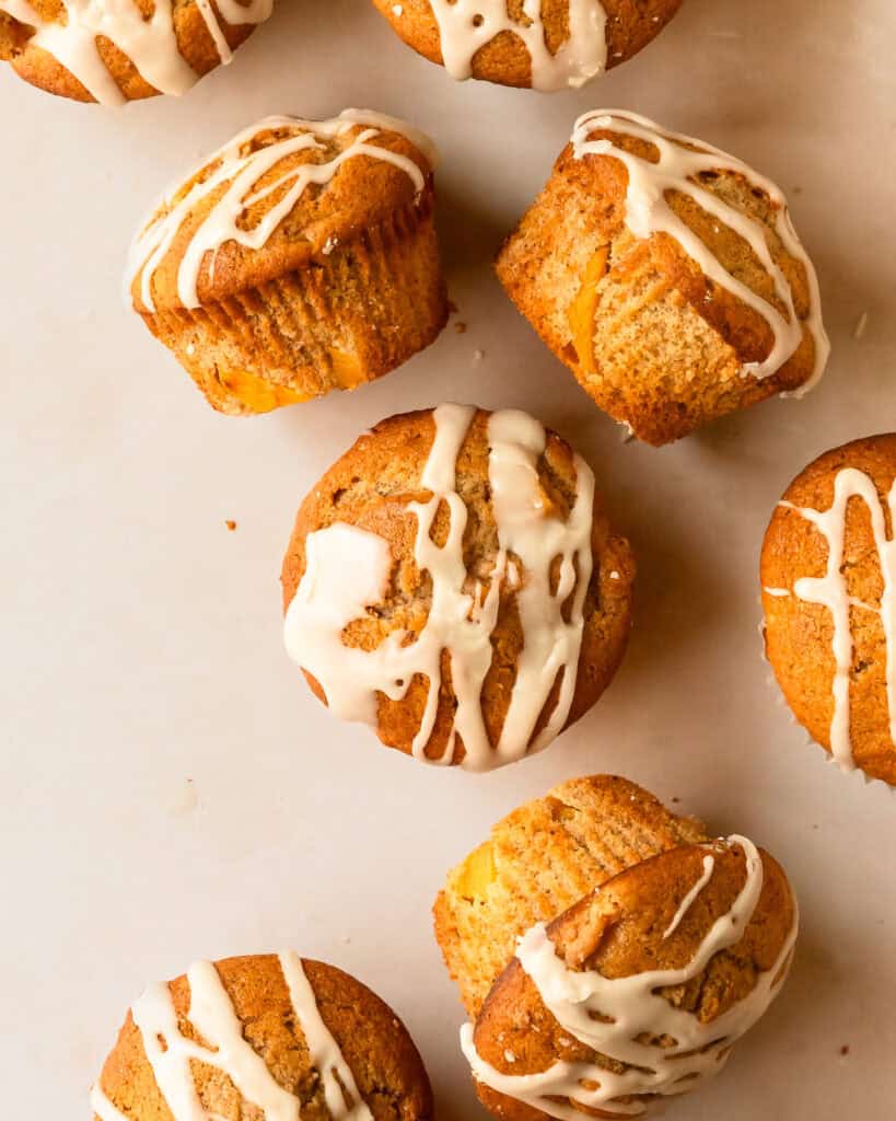 Peach Muffins (Easy Bakery Style Recipe) - Olives + Thyme