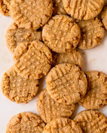 4 Ingredient Peanut Butter Cookies (Easy Flourless Recipe) - Olives + Thyme