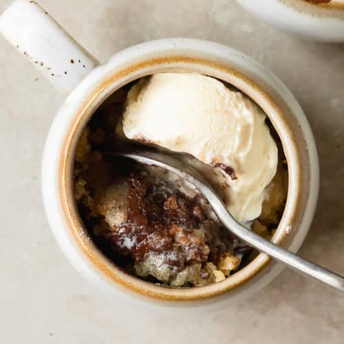 Hot Chocolate Mug Cake (Easy Single Serve Recipe) - Olives + Thyme