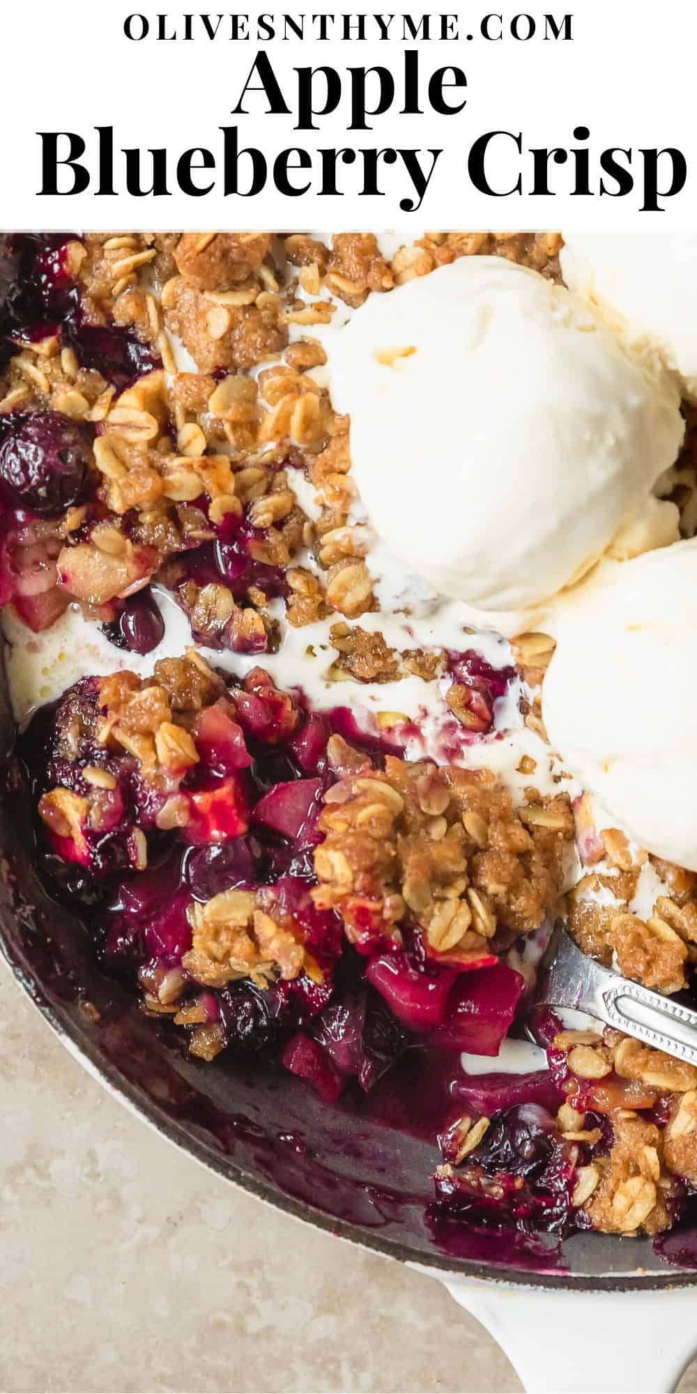 Apple Blueberry Crisp (Fresh and Easy Recipe) - Olives + Thyme