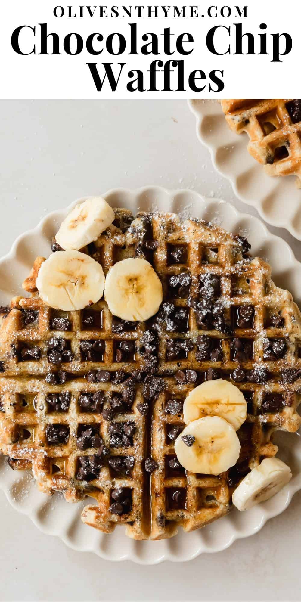 Chocolate Chip Waffles (Crisp and Fluffy) - Olives + Thyme