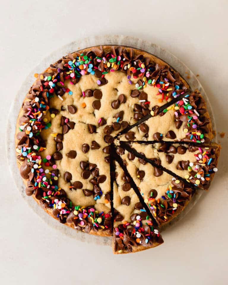 Chocolate Chip Cookie Cake (Rich, Soft and Chewy Recipe) - Olives + Thyme