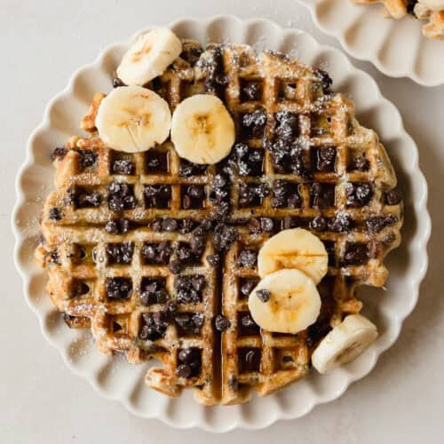 Chocolate Chip Waffles (Crisp and Fluffy) - Olives + Thyme