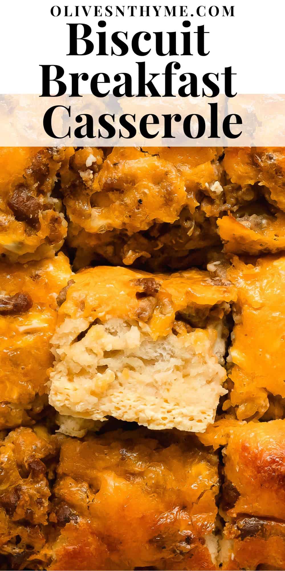 Biscuit Breakfast Casserole (Easy Baked Breakfast Recipe) - Olives + Thyme