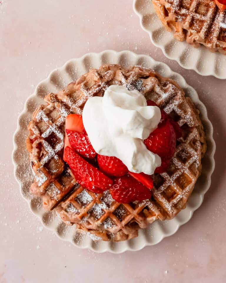 Strawberry Waffles (Quick and Easy Recipe) - Olives + Thyme
