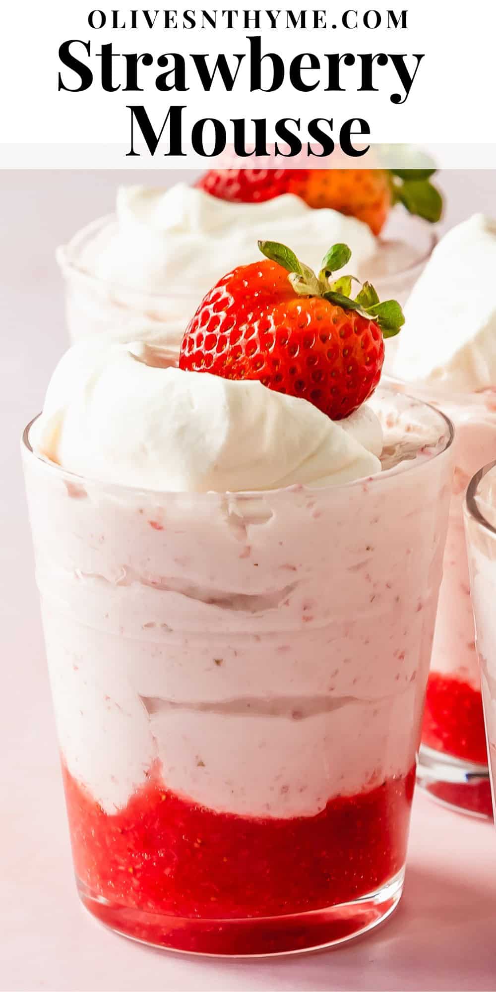 Strawberry Mousse (Quick and Easy Strawberry Dessert) - Olives + Thyme