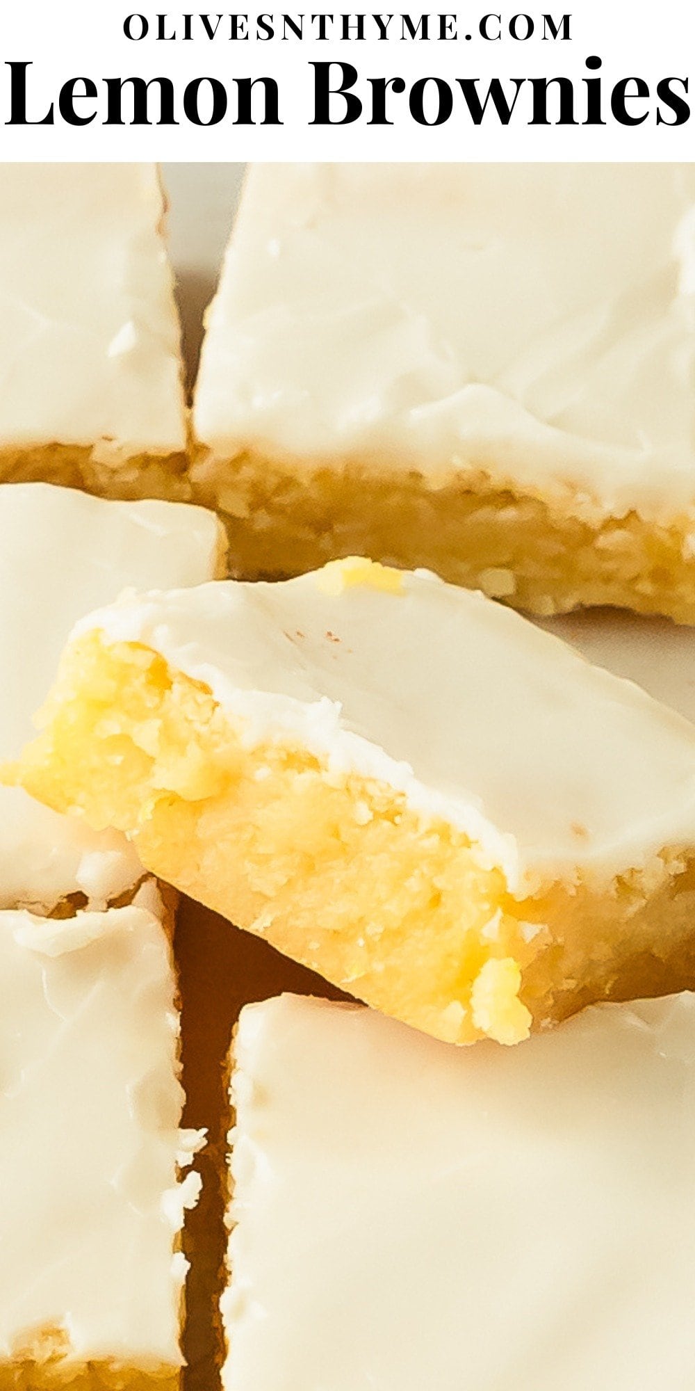 Lemon Brownies (Easy, Gooey and Fudgy Recipe) - Olives + Thyme