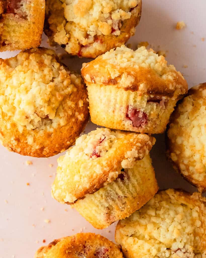 Strawberry Muffins (Soft and Fluffy Bakery Style Recipe) - Olives + Thyme