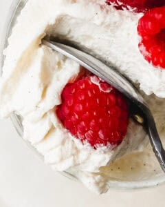 Vanilla Mousse (Easy, Light and Fluffy Recipe) - Olives + Thyme