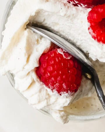 Vanilla Mousse (Easy, Light and Fluffy Recipe) - Olives + Thyme