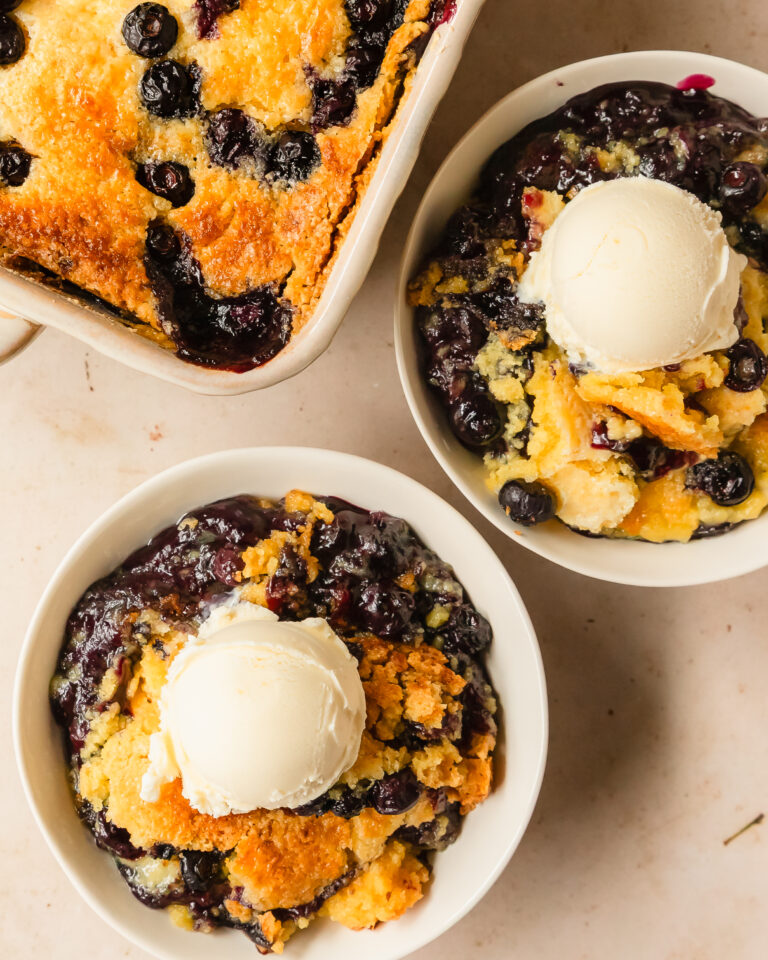 Blueberry Dump Cake (Easy Blueberry Cobbler with Cake Mix) - Olives + Thyme