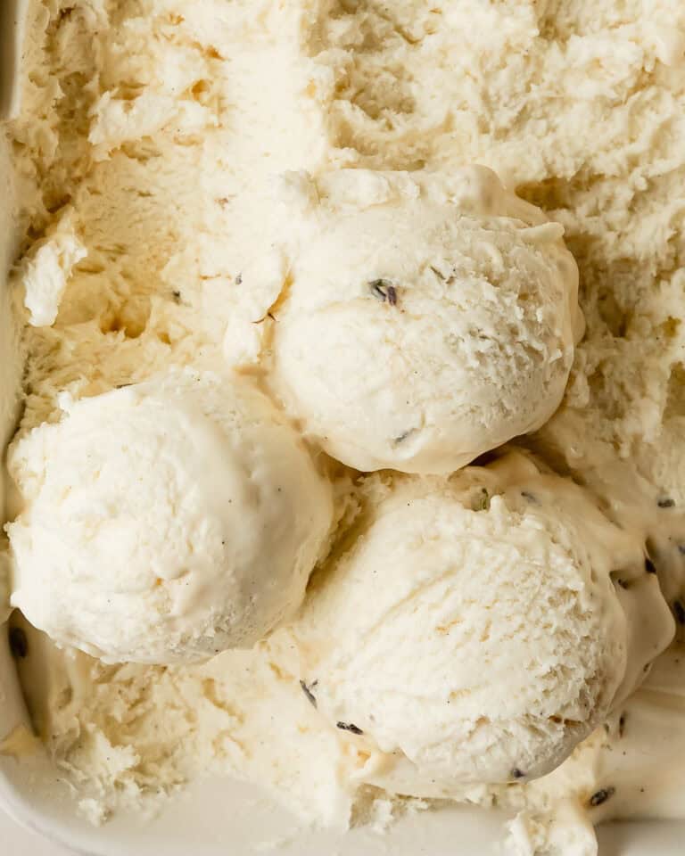 Lavender Ice Cream (Sweet and Creamy No Churn Recipe) - Olives + Thyme