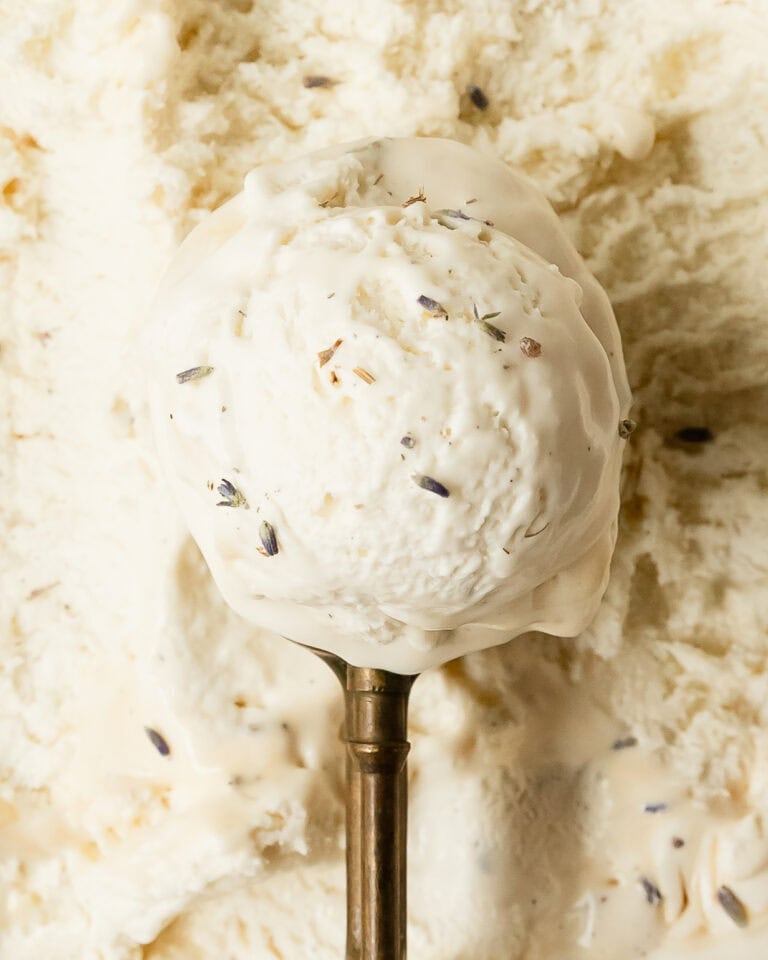 Lavender Ice Cream (Sweet and Creamy No Churn Recipe) - Olives + Thyme