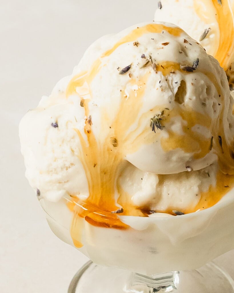 Lavender Ice Cream (Sweet and Creamy No Churn Recipe) - Olives + Thyme