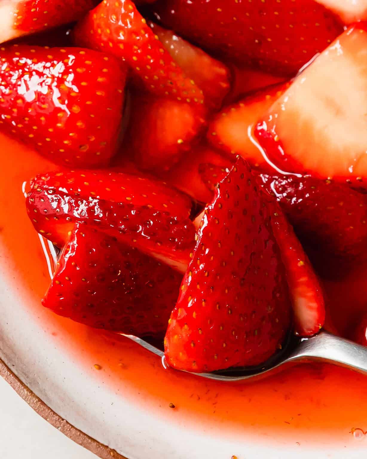 Macerated Strawberries (Strawberries and Sugar) - Olives + Thyme