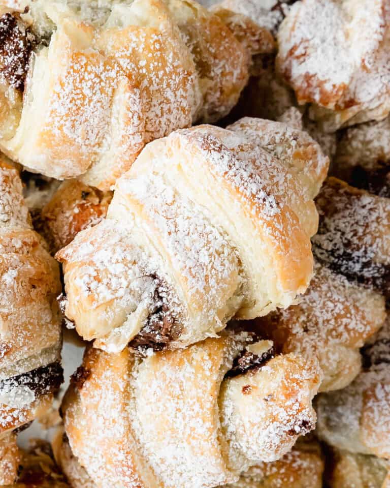 Nutella Croissants (Easy Nutella Puff Pastry Recipe) - Olives + Thyme