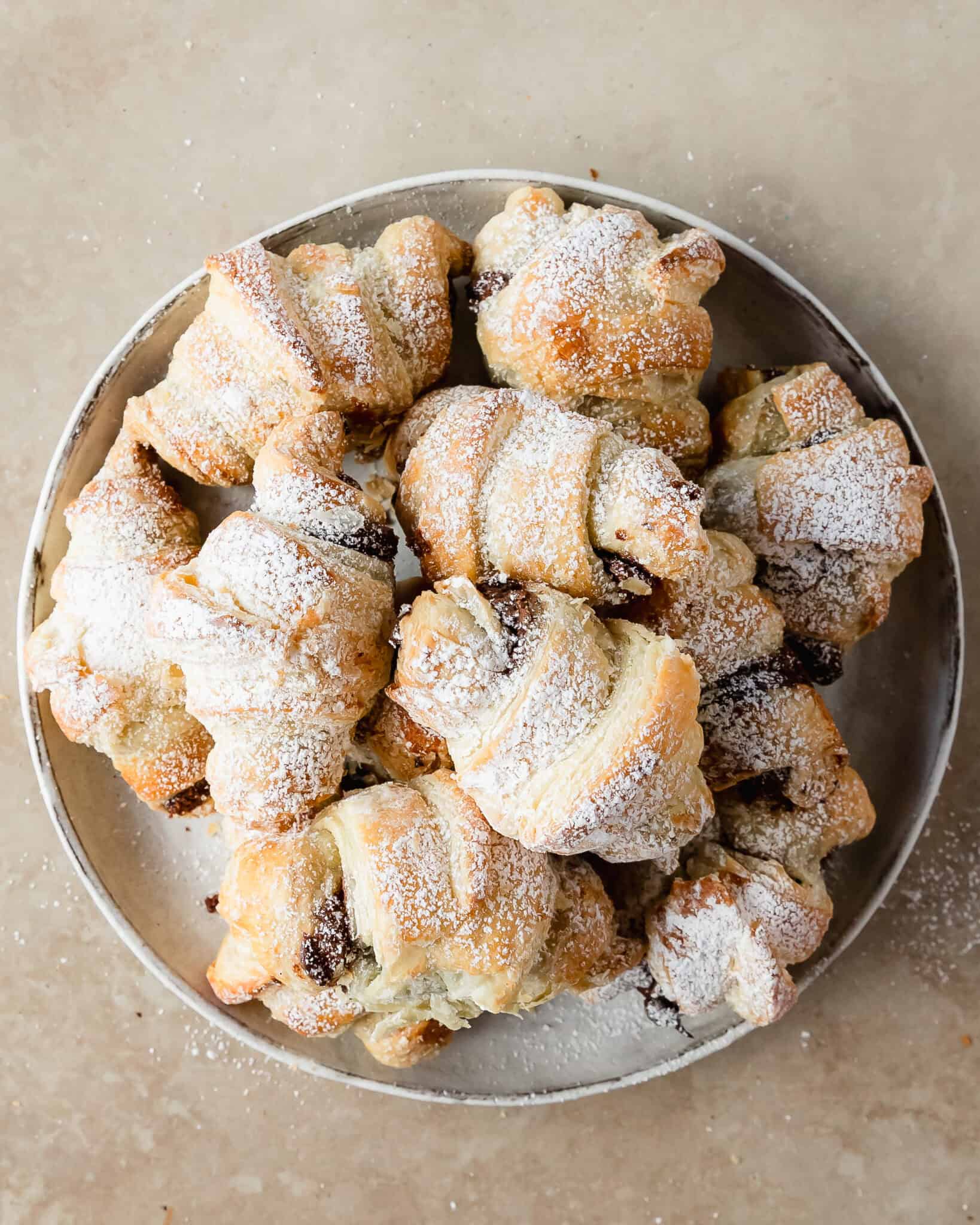 Nutella Croissants (Easy Nutella Puff Pastry Recipe) - Olives + Thyme