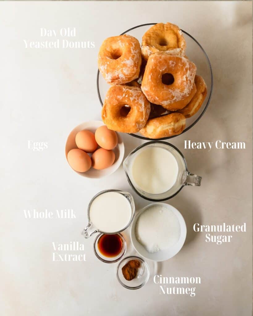 Donut Bread Pudding (Easy Breakfast or Dessert Recipe) - Olives + Thyme