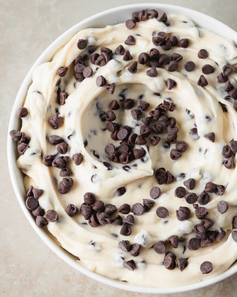Chocolate Chip Dip (Easy No Bake Dessert Dip) - Olives + Thyme