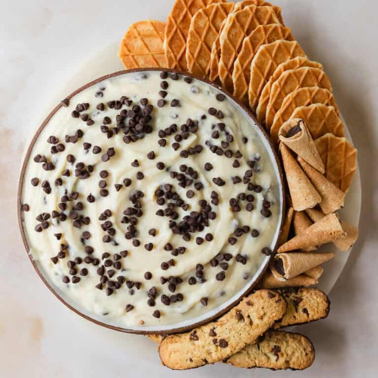 Cannoli Dip Rich and Creamy No Bake Dessert Dip) - Olives + Thyme