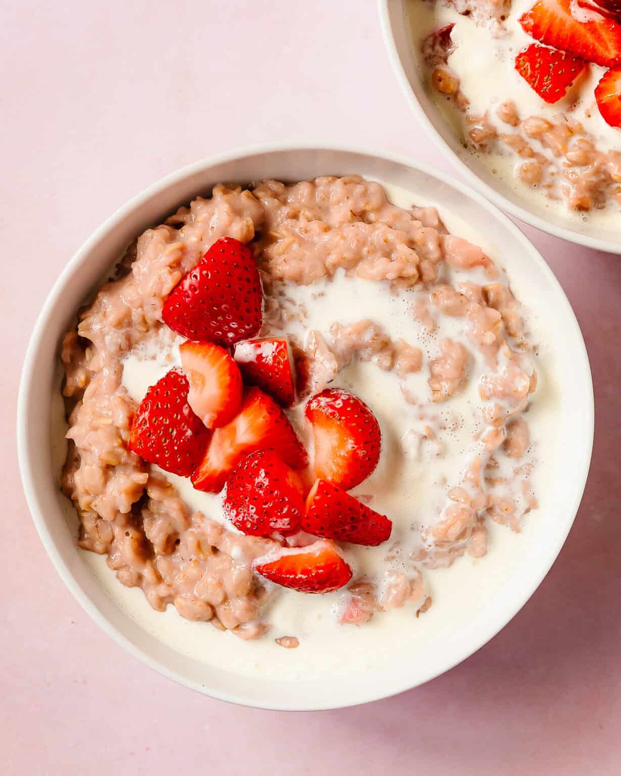 Strawberry Oatmeal (Easy, Creamy and Healthy Breakfast) - Olives + Thyme