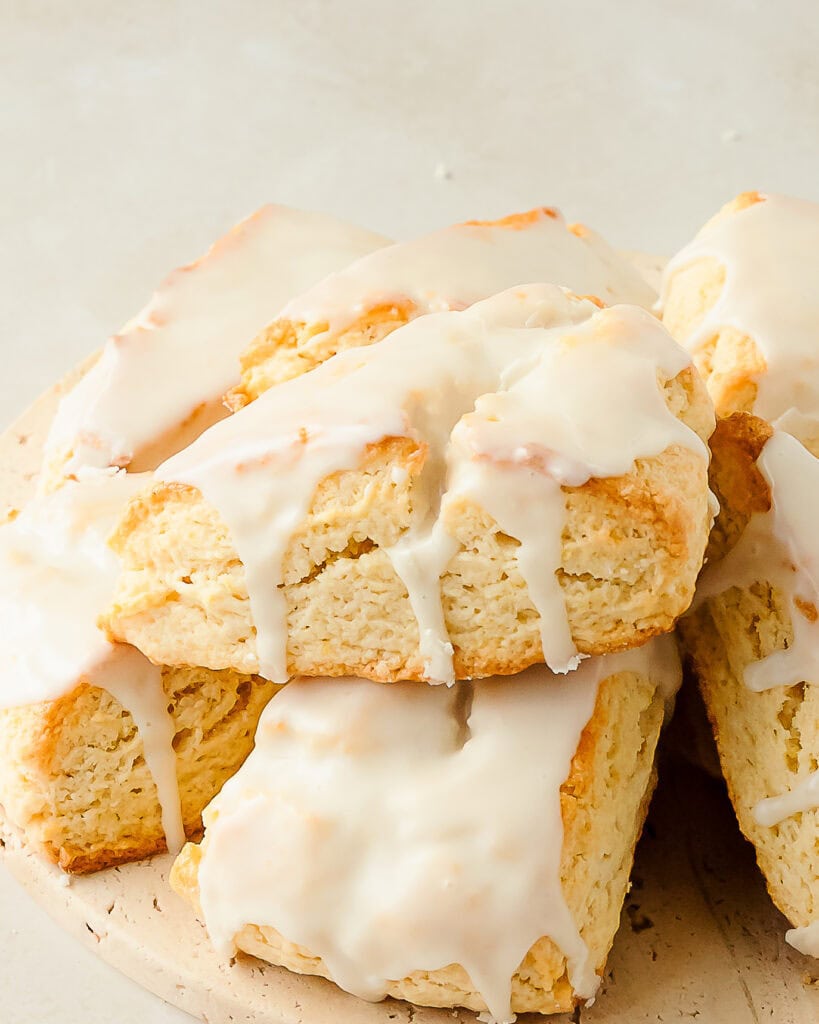 Lemon Scones (Soft and Buttery Recipe with Lemon Glaze) - Olives + Thyme
