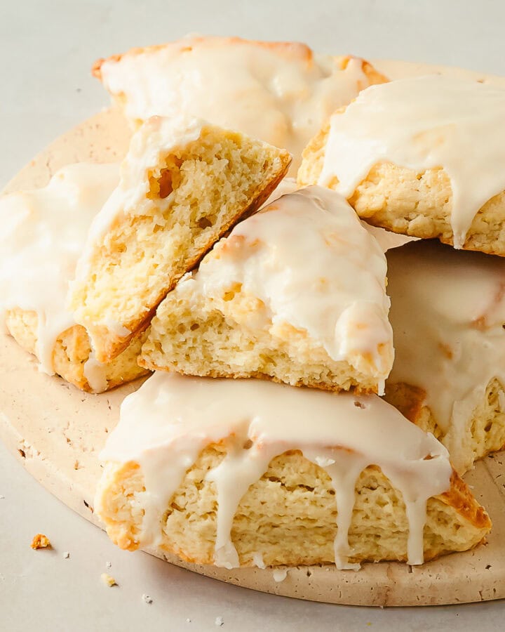 Lemon Scones (Soft and Buttery Recipe with Lemon Glaze) - Olives + Thyme