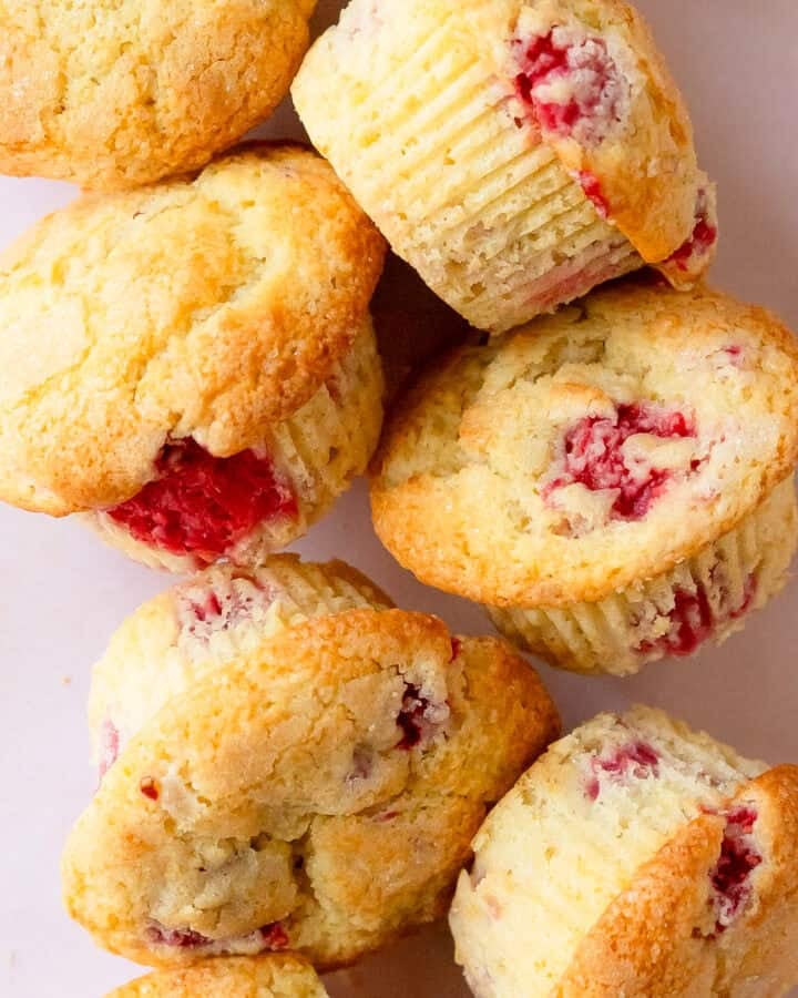 Lemon Raspberry Muffins (Soft, Easy and Fluffy Recipe) - Olives + Thyme